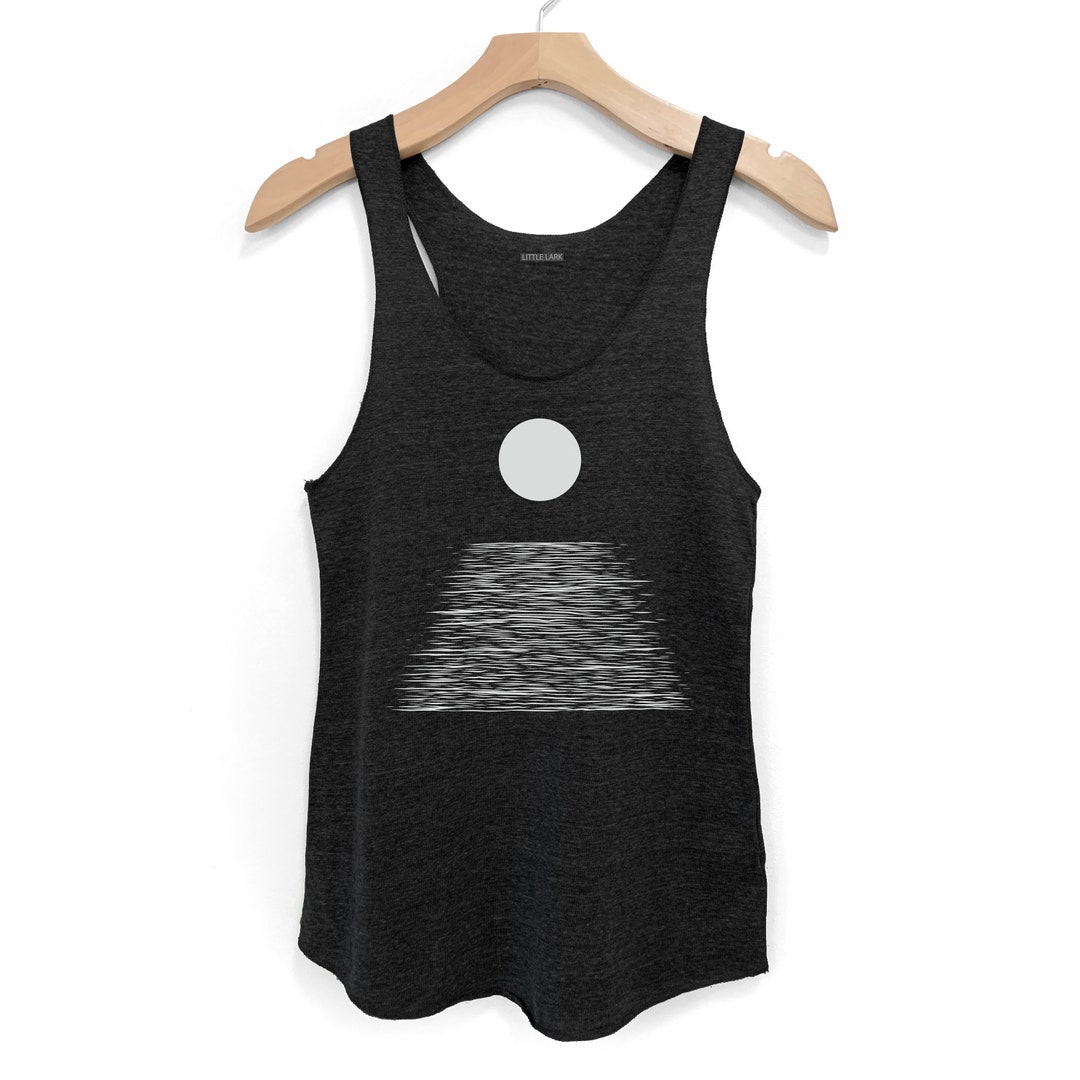 Black Moonlight Moon Tank Top, Full Moon Over Water Print, Women Space ...
