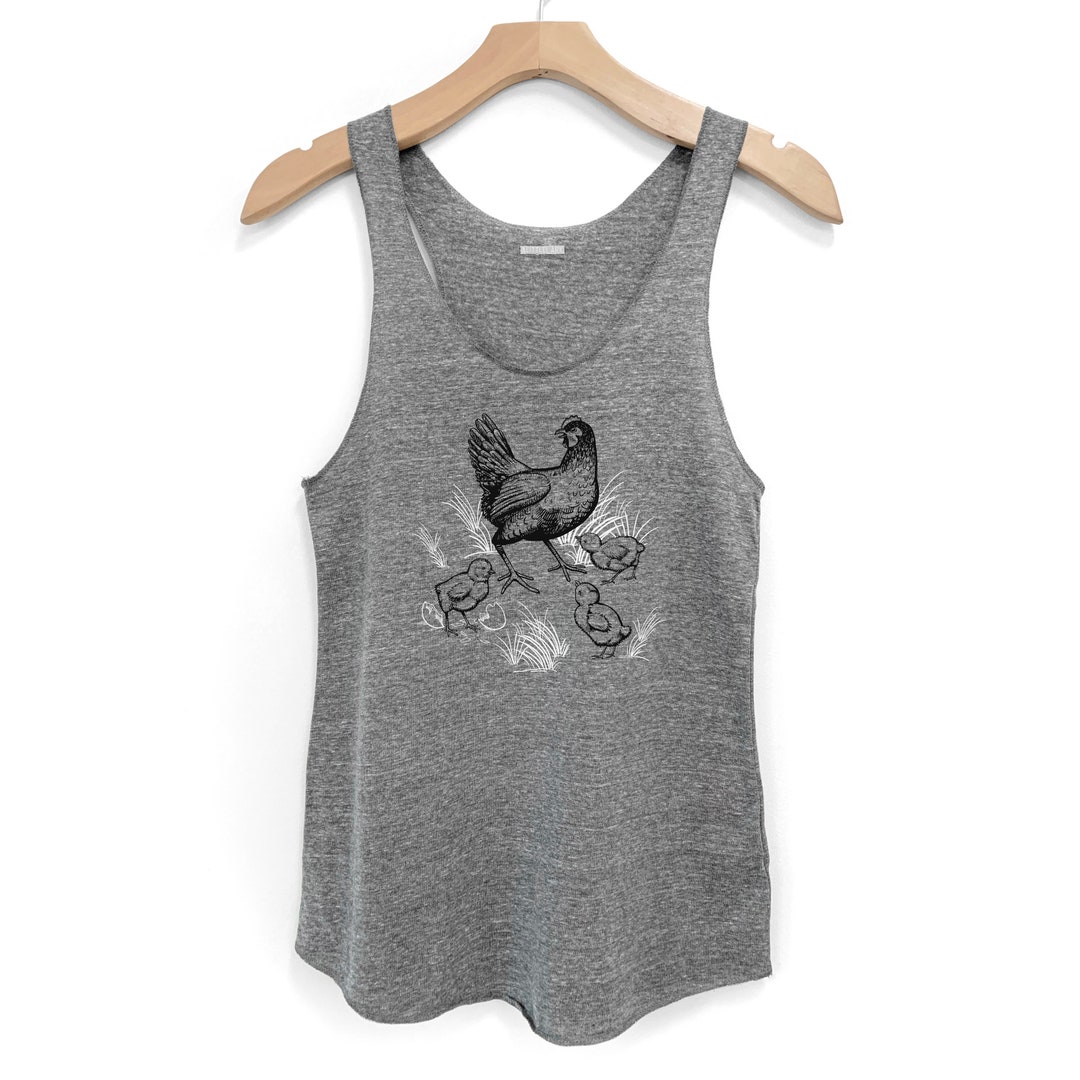 Women's Chicken Tank Top: Farm Animal Hen & Chicks Shirt - Etsy