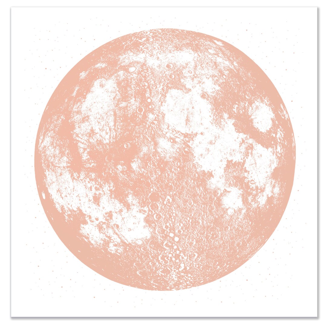 Copper Full Moon Screenprint: Metallic Lunar Art (22" X 22") - Etsy