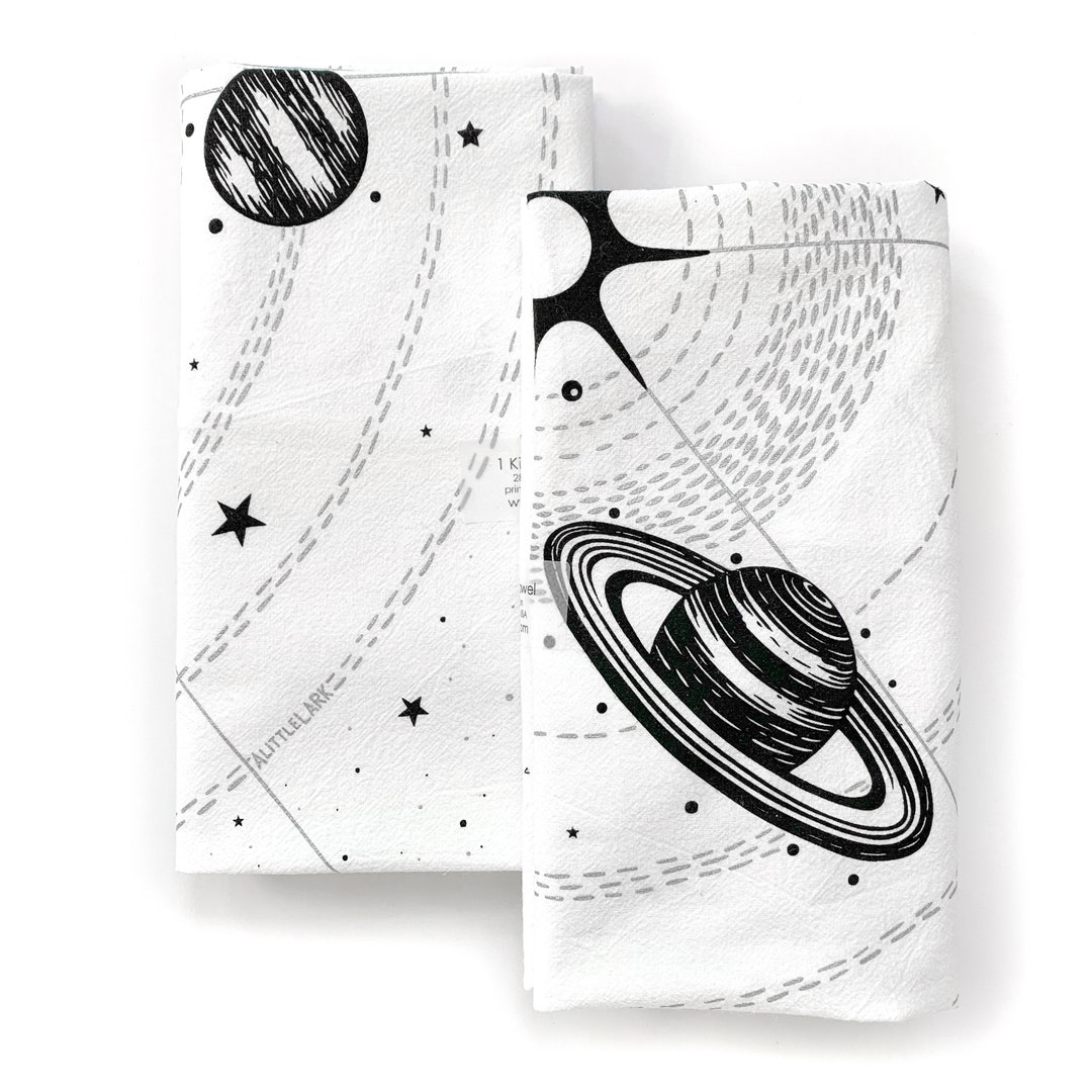 Space Hand Towel, Solar System Kitchen Towel, Tea Towel, Space ...