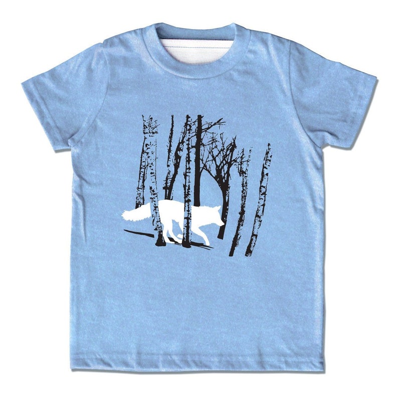 Kids Blue Fox T-Shirt kids blue wolf t-shirts winter is | Etsy