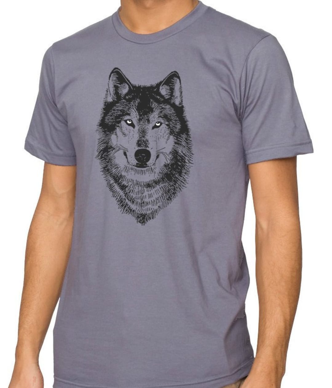 Gray Wolf T-shirt: Hand-screened Spirit Animal Tee - Etsy