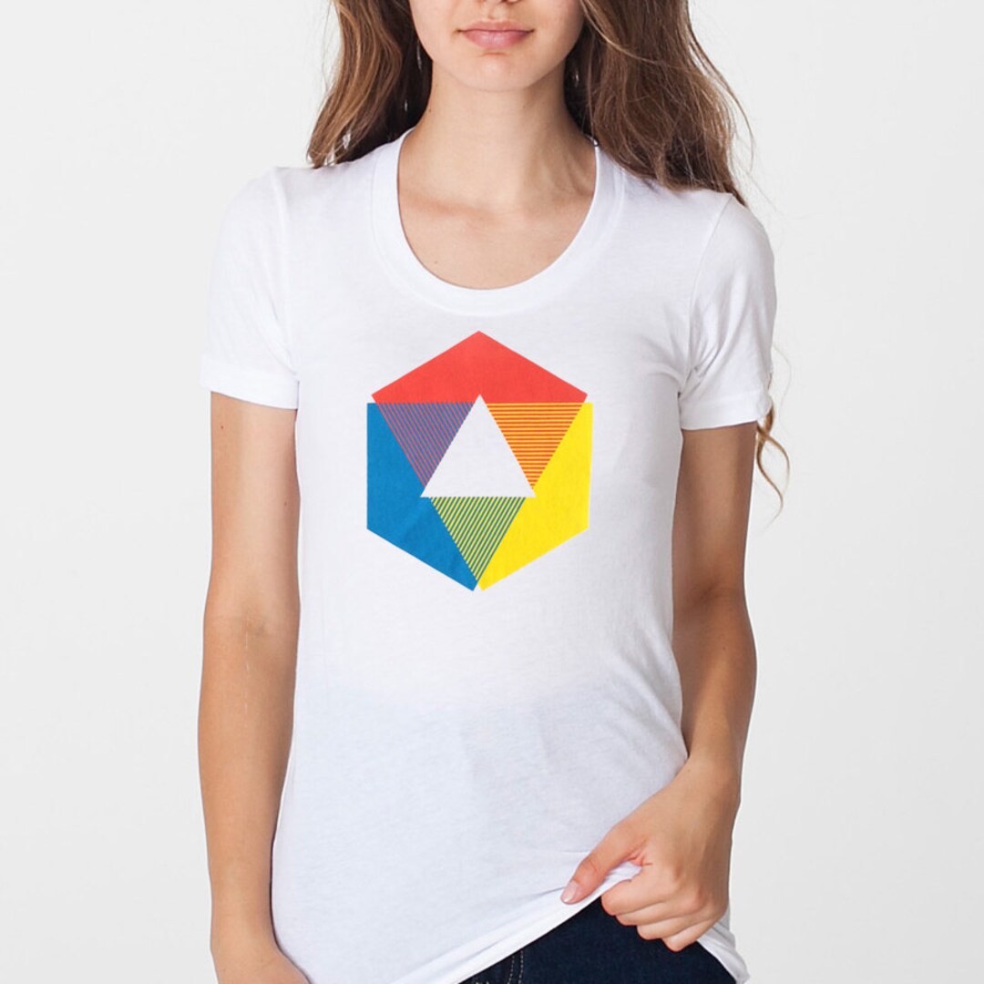 Rainbow Color Wheel Shirt: Primary Colors Graphic Tee - Etsy