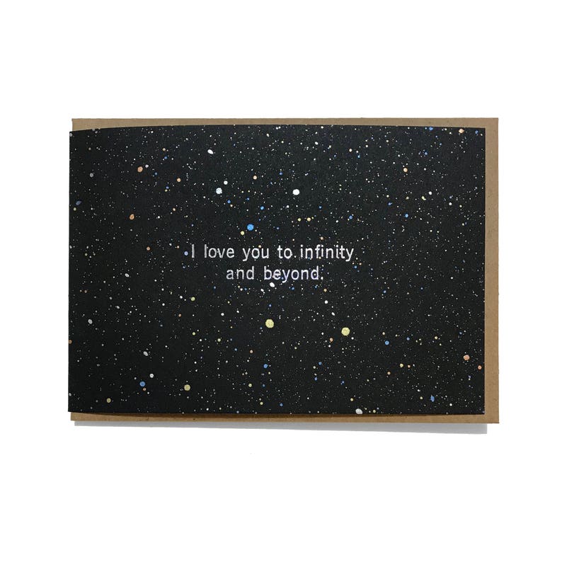 Infinity Love Card: Hand-painted Space Anniversary Card - Etsy