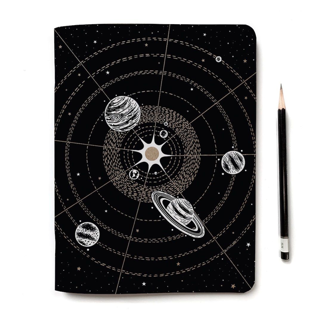Space Notebook, Space Journal, Celestial Gift, Solar System Gift ...