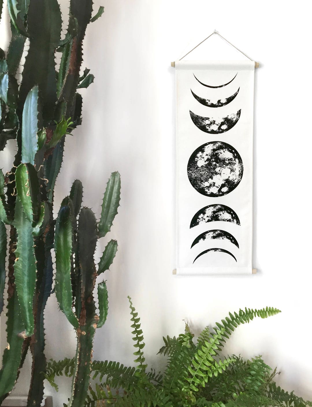 Moon Tapestry Moon Phase Tapestry, Lunar Tapestry, Boho Decor, Moon ...