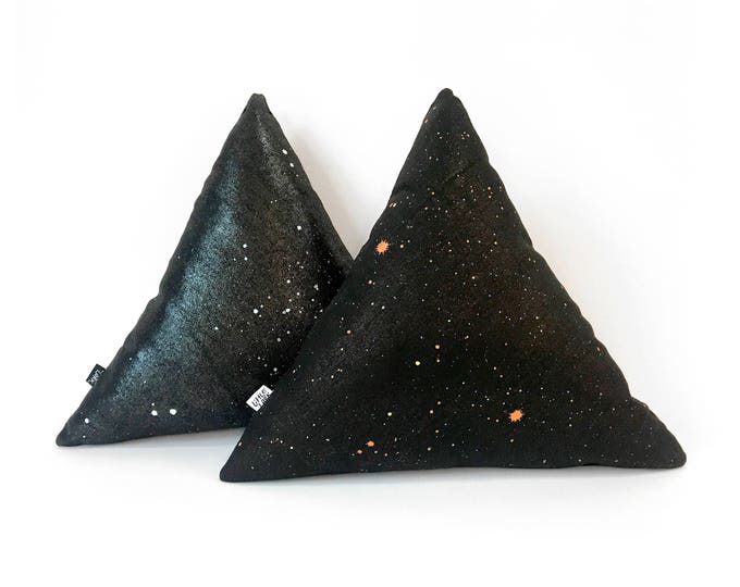 Mustard Triangle Pillow, Geometric Pillow, Color Block Triangle Cushion ...