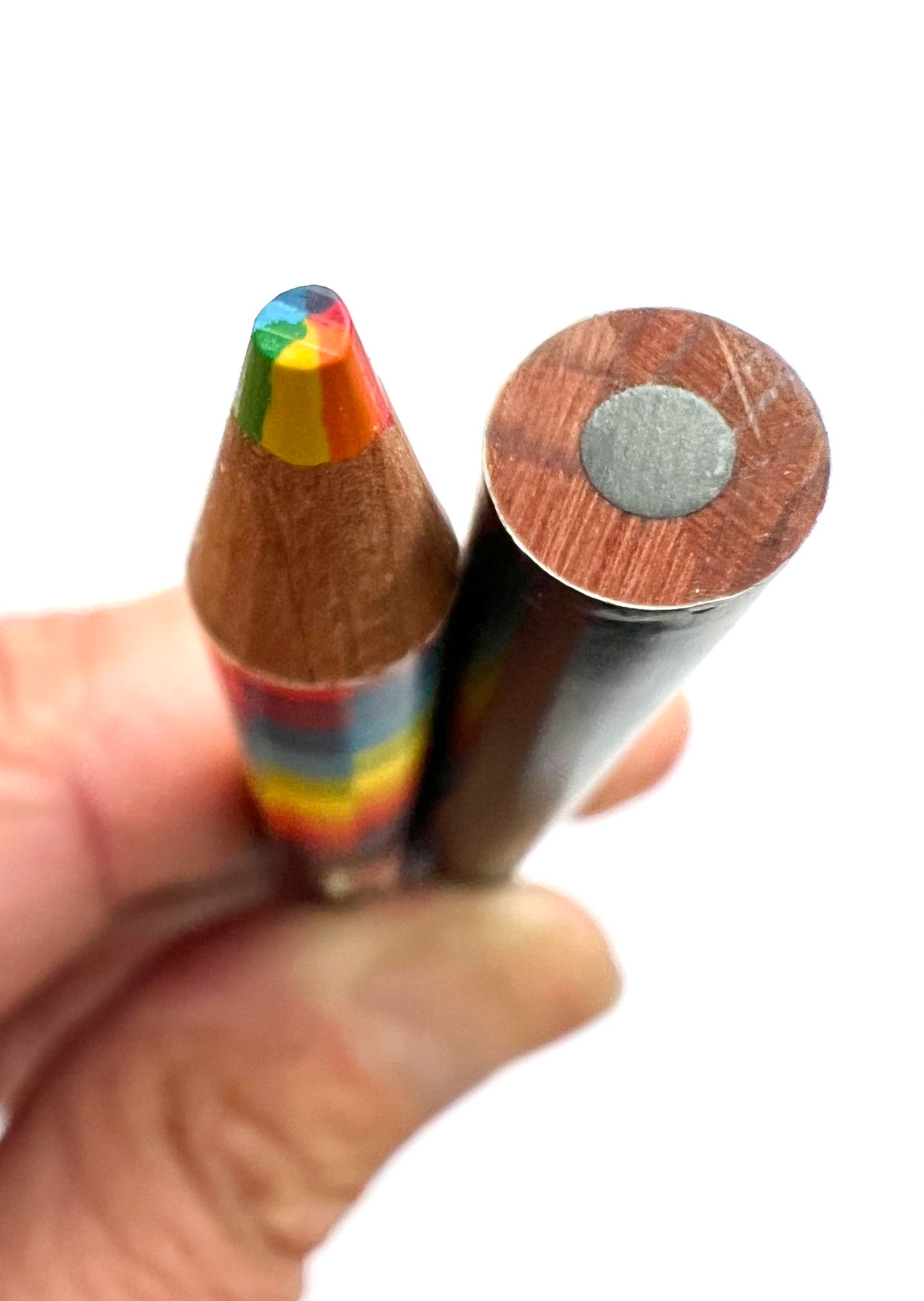 Rainbow Color Pencils / Rainbow Pencils / Natural Wood Rainbow - Etsy