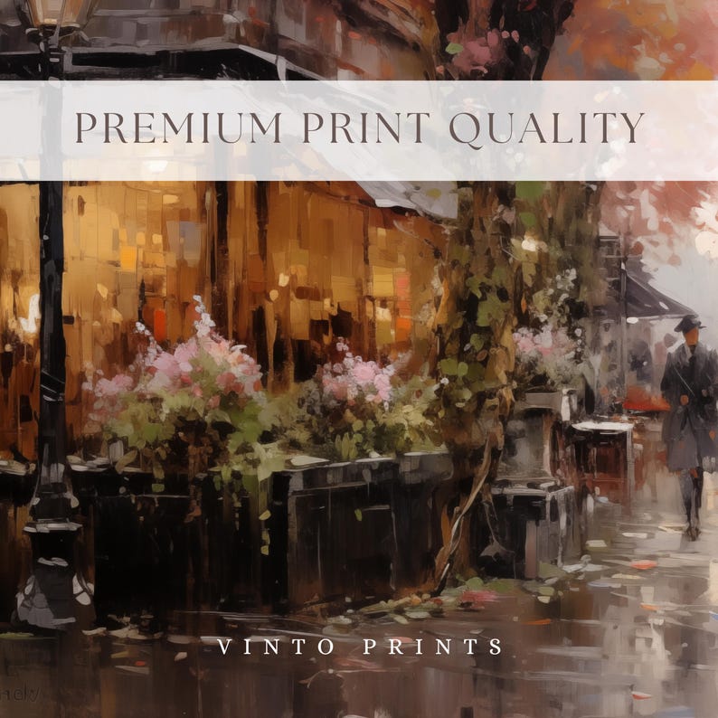 Vintage Paris Art Print | Floral Street Art | Paris Street | Paris Wall ...