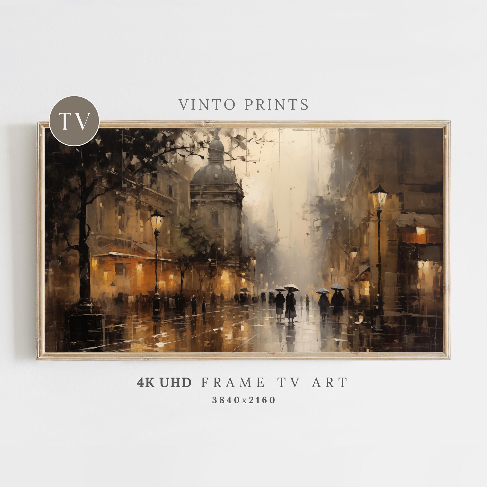 Vintage City Art for Frame TV | Instant Download | Vintage Art ...
