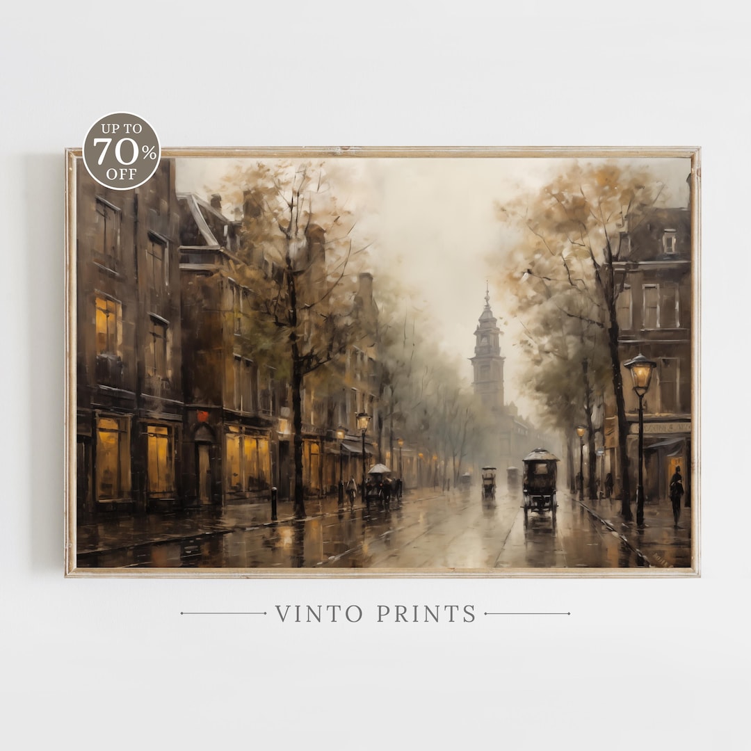Vintage Amsterdam City Print | Vintage Holland Print | Antique City ...
