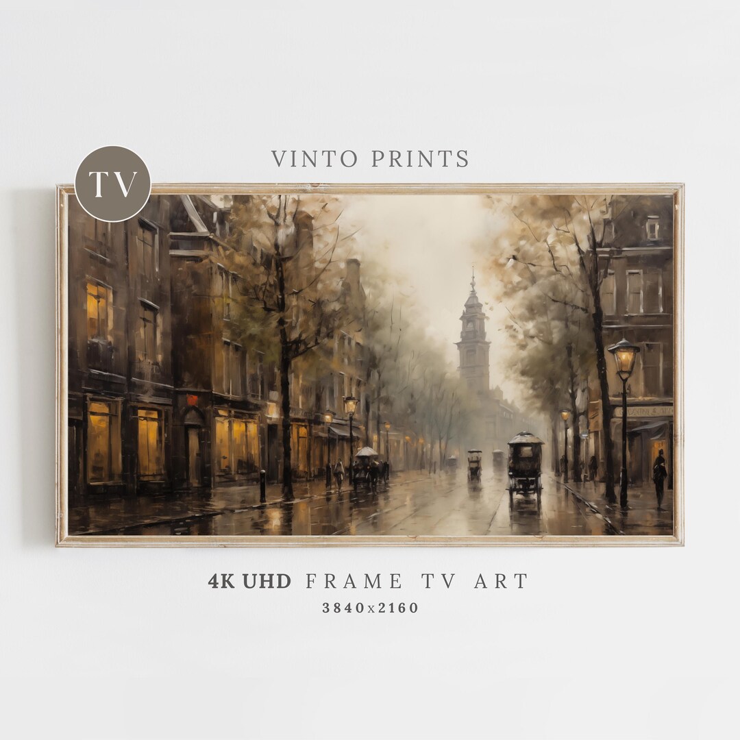 Vintage Amsterdam City Art for Frame TV | Vintage Art | Antique Scenery ...