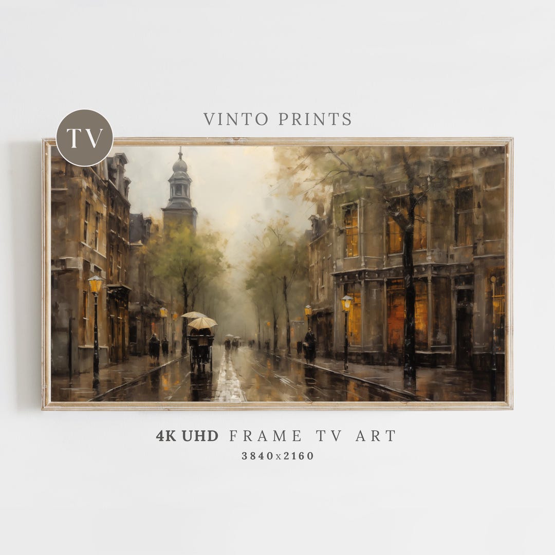 Vintage Amsterdam City Art for Frame TV | Vintage Art | Antique Scenery ...