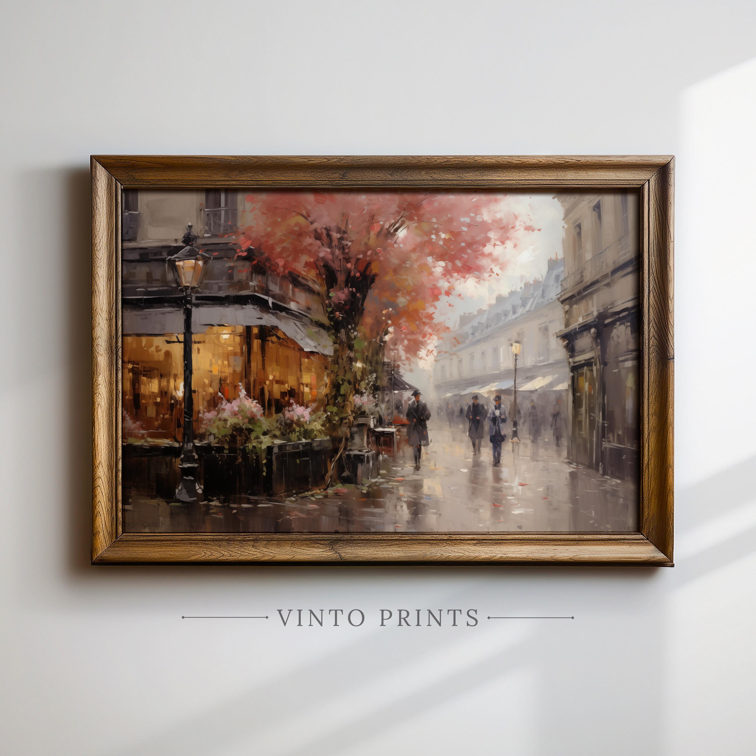 Vintage Paris Art Print | Floral Street Art | Paris Street | Paris Wall ...