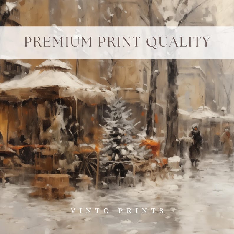 Printable Vintage Rome City Painting | Winter Rome Print | Antique City ...