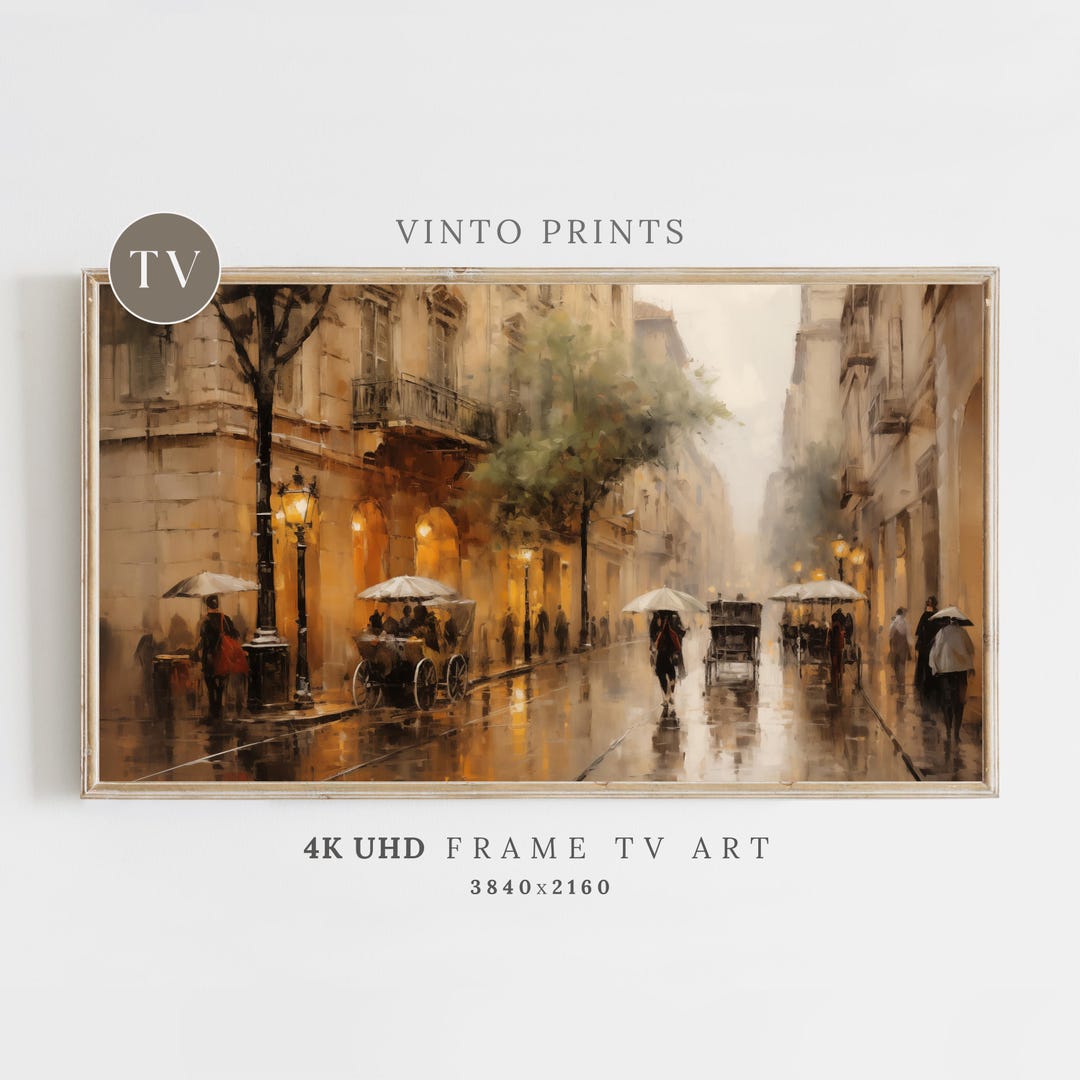 Vintage Rome Cityscape Art for Frame TV | Antique Scenery (digital ...