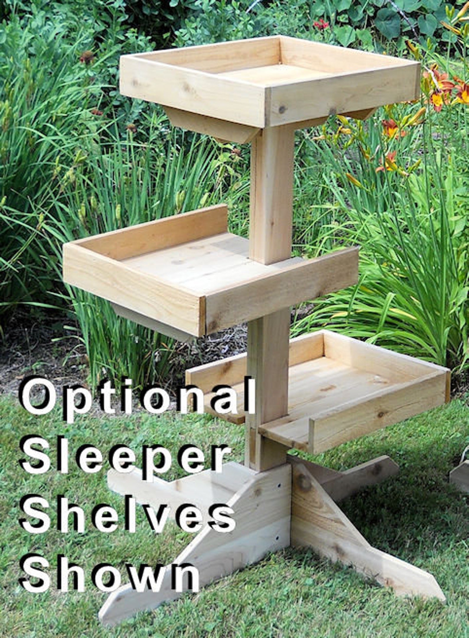 3 Level Outdoor Cedar Cat Tree (2, 4 and 5 Level Models Also Available ...