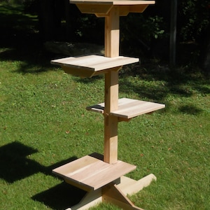 4 Platform / Perch Outdoor Cat Tree Tower Made With Weather Resistant ...