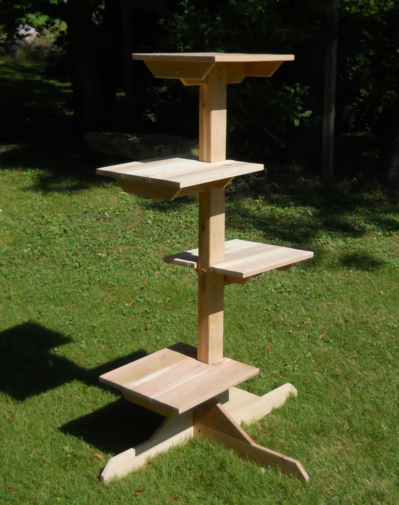 4 Platform / Perch Outdoor Cat Tree Tower Made With Weather Resistant ...
