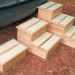Outdoor Pet Steps, Cedar Pet Steps, Wood Dog Steps - Etsy
