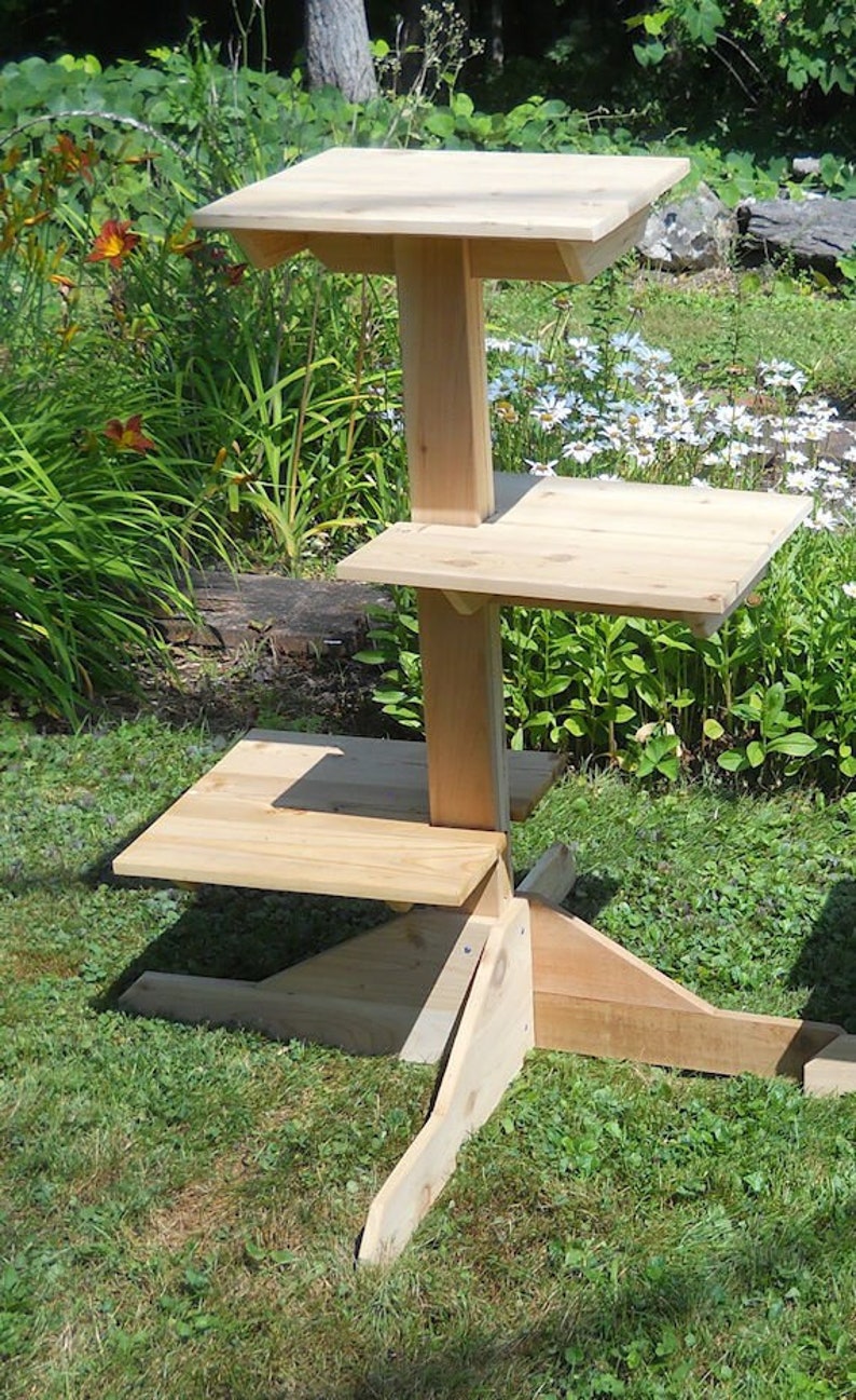 3 Level Outdoor Cedar Cat Tree (2, 4 and 5 Level Models Also Available ...
