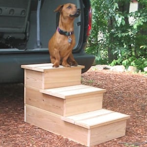 Outdoor Pet Steps, Cedar Pet Steps, Wood Dog Steps - Etsy
