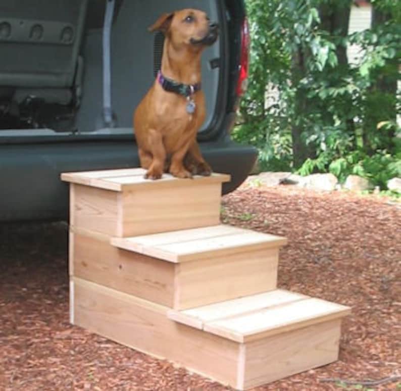 Outdoor Pet Steps, Cedar Pet Steps, Wood Dog Steps - Etsy