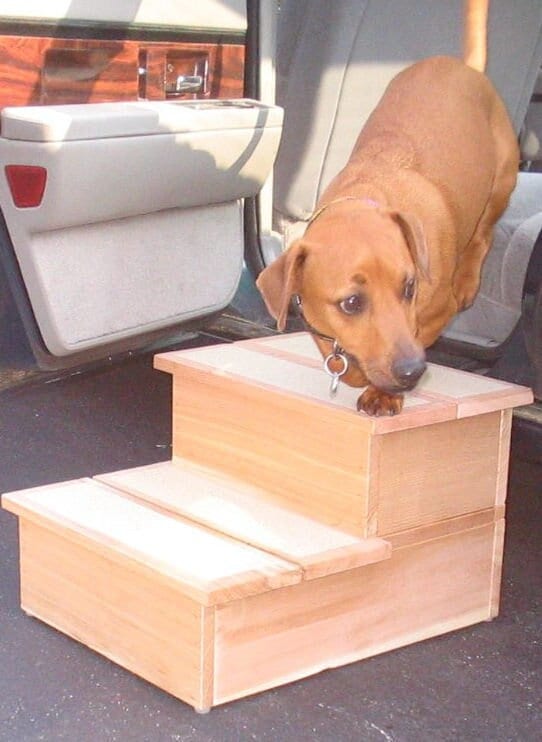 Outdoor Pet Steps, Cedar Pet Steps, Wood Dog Steps - Etsy