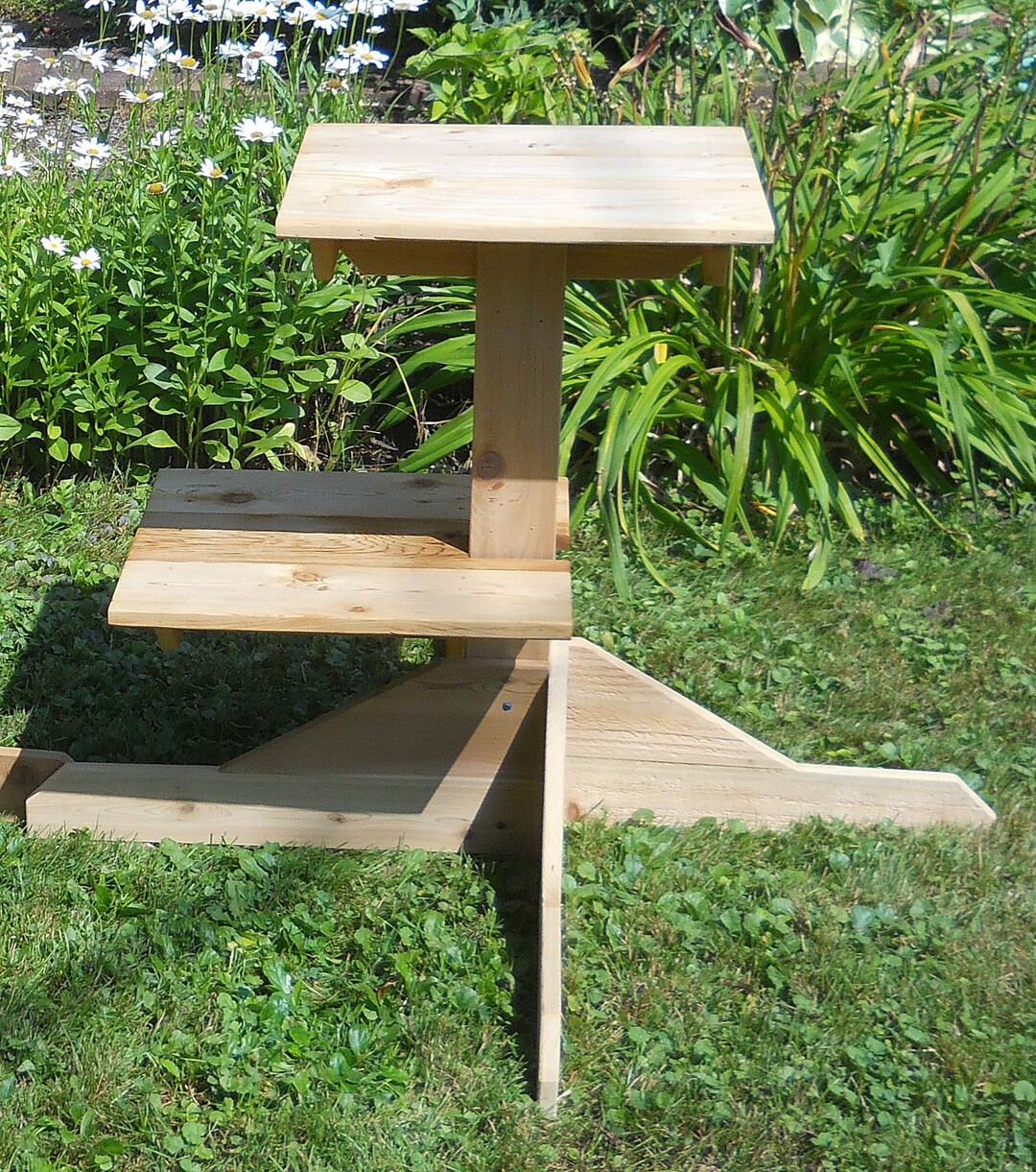 2 Level Outdoor Cedar Wood Cat Tree Made to Put Outside in a Catco or ...