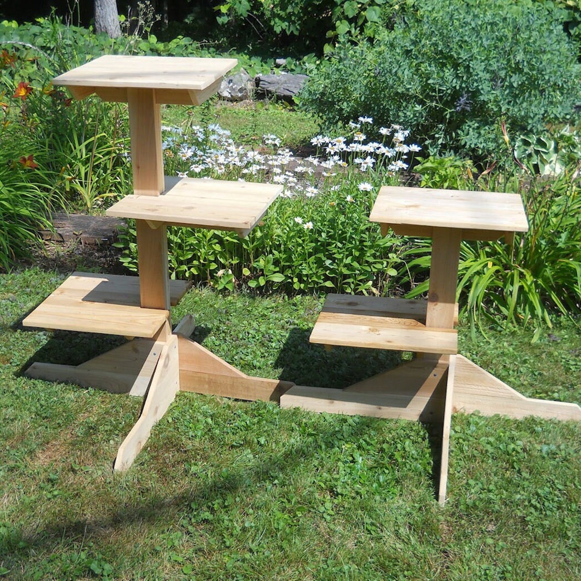 3 Level Outdoor Cedar Cat Tree (2, 4 and 5 Level Models Also Available ...