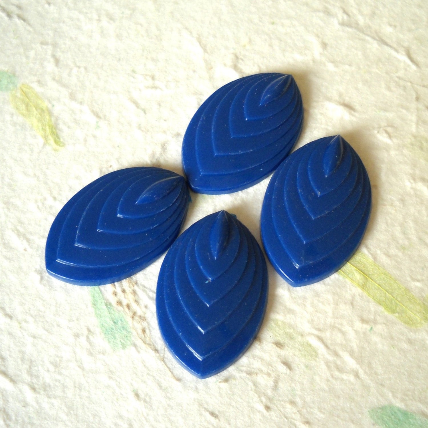 Oval Cabochons, Vintage Cabochon, Blue Cabochon, Flat Back Cabochons ...