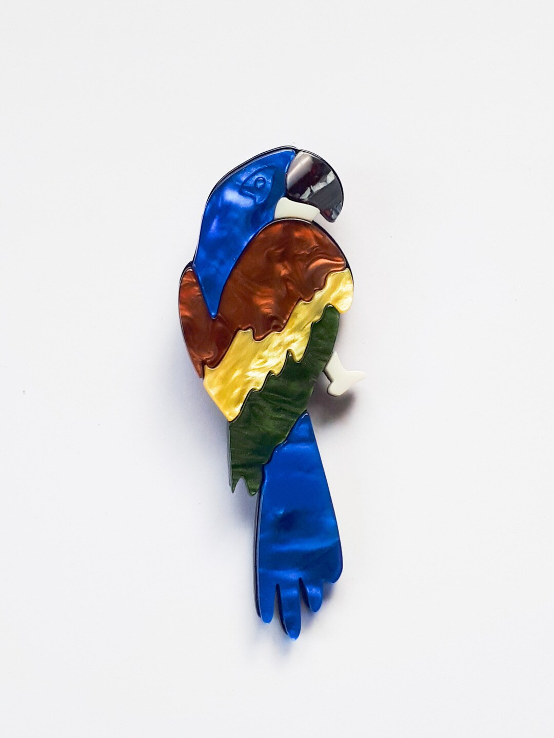 Parrot Brooch, Parrot Pin Brooch, Bird Pin Brooch, Vintage Parrot ...