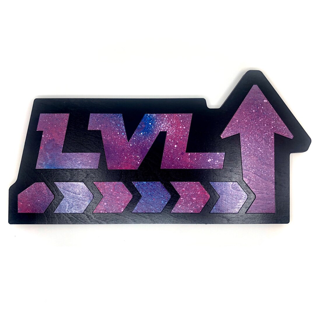 LVL UP! Video Game Decor - Geek Decor- Dungeon Master Gifts - Arcade ...