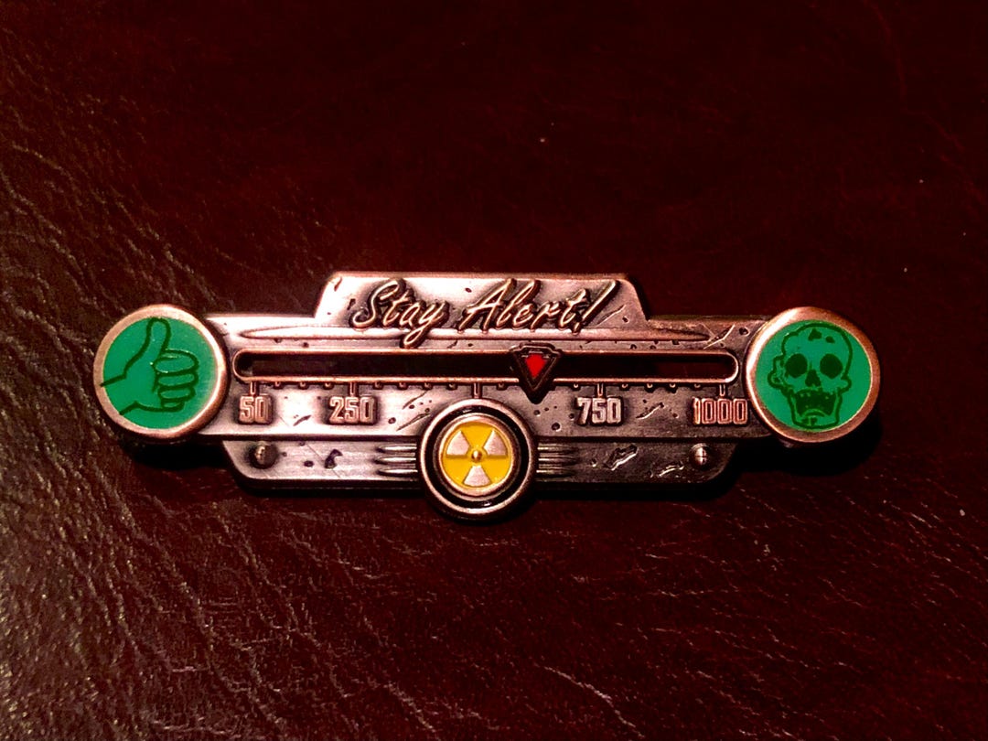 Stay Alert! Radiation Meter Pin - Adjustable Geiger Counter - Video ...