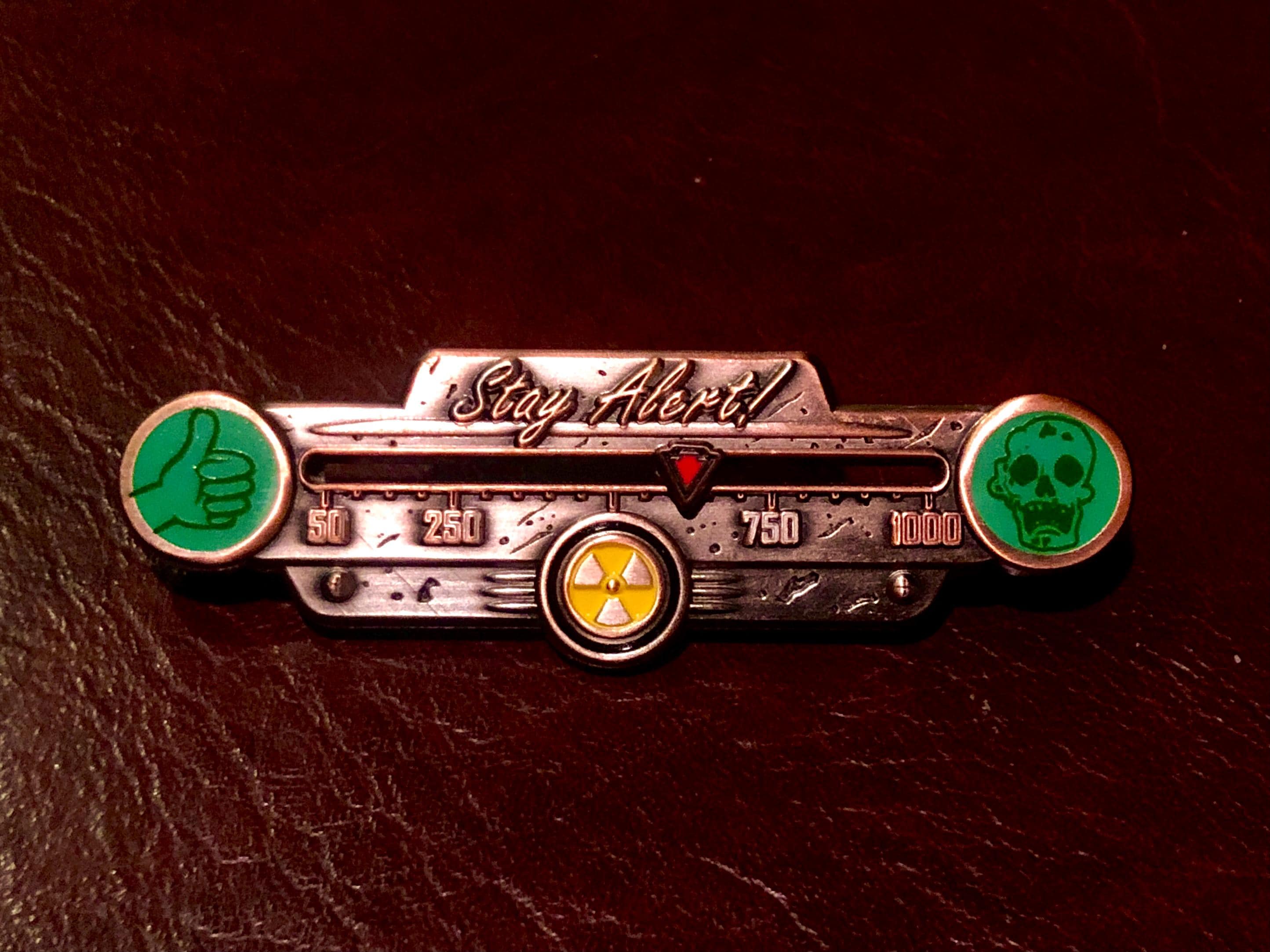 Stay Alert! Radiation Meter Pin - Adjustable Geiger Counter - Video ...