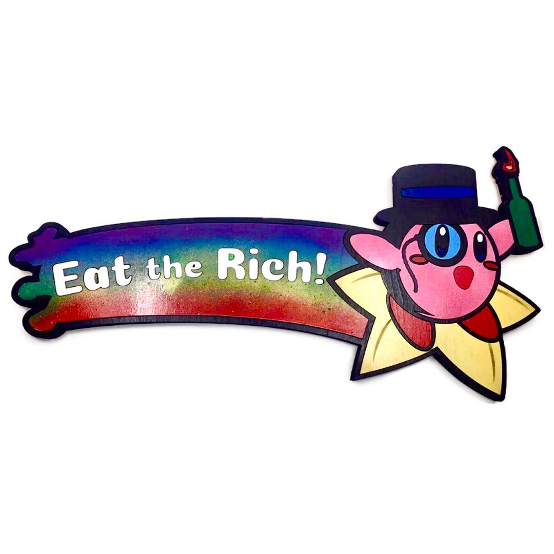 Eat the Rich - Wooden Anticapitalist Wall Sign - Gaming Decor - Etsy