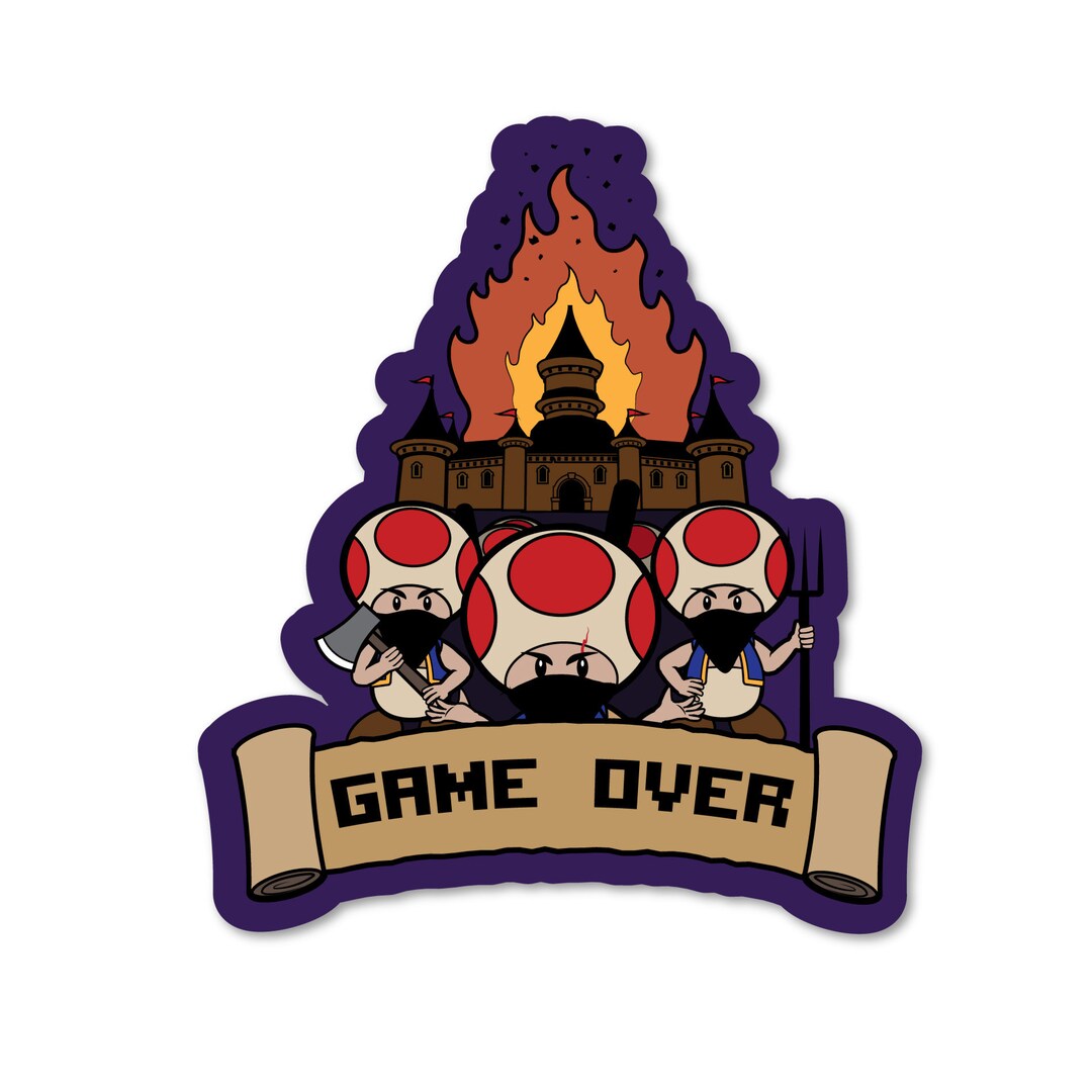 Game Over Vinyl Decal - Video Game Decals - Laptop Stickers - Anti ...