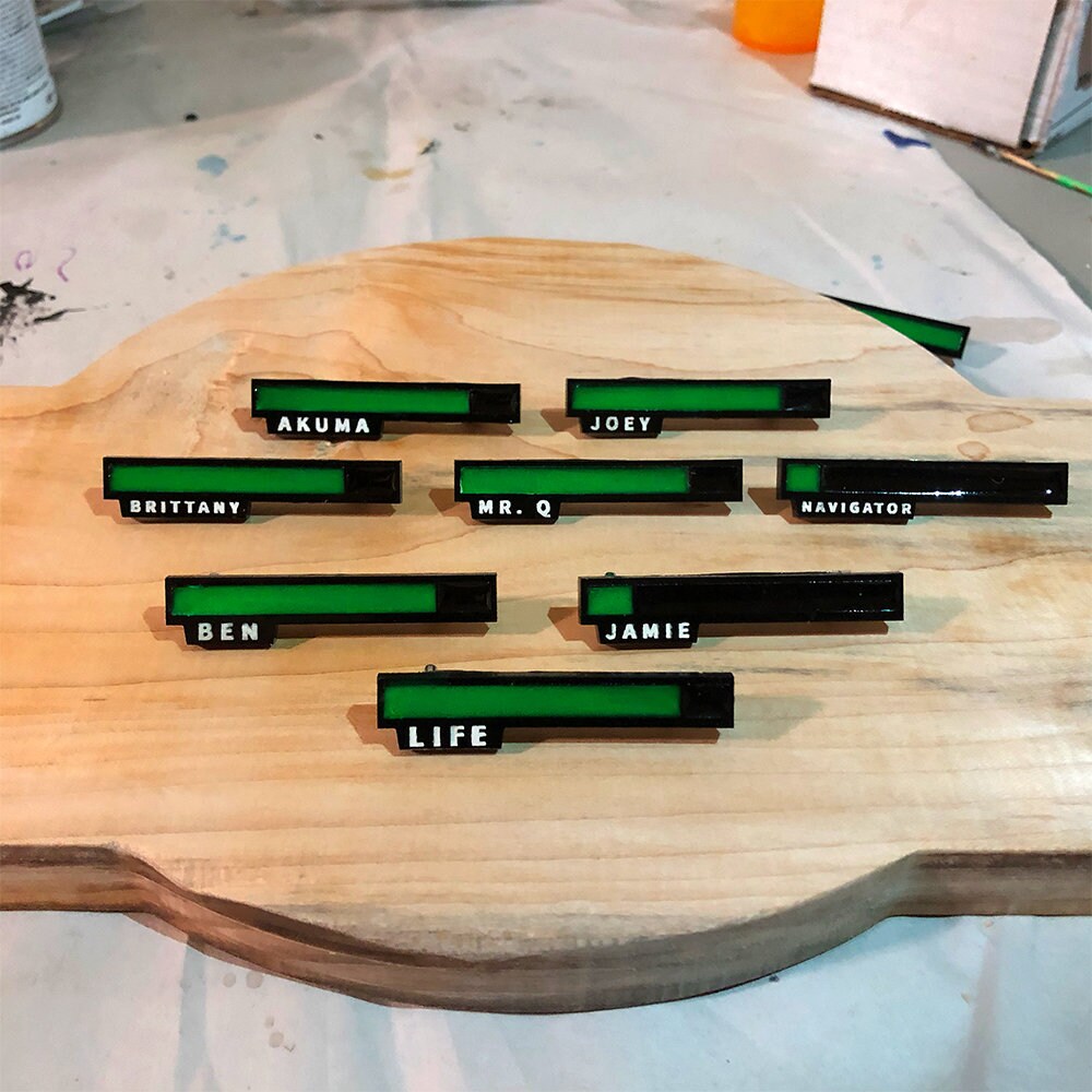 Personalized Glowing Life Bar Pin Cyberpunk Gifts Glow in | Etsy