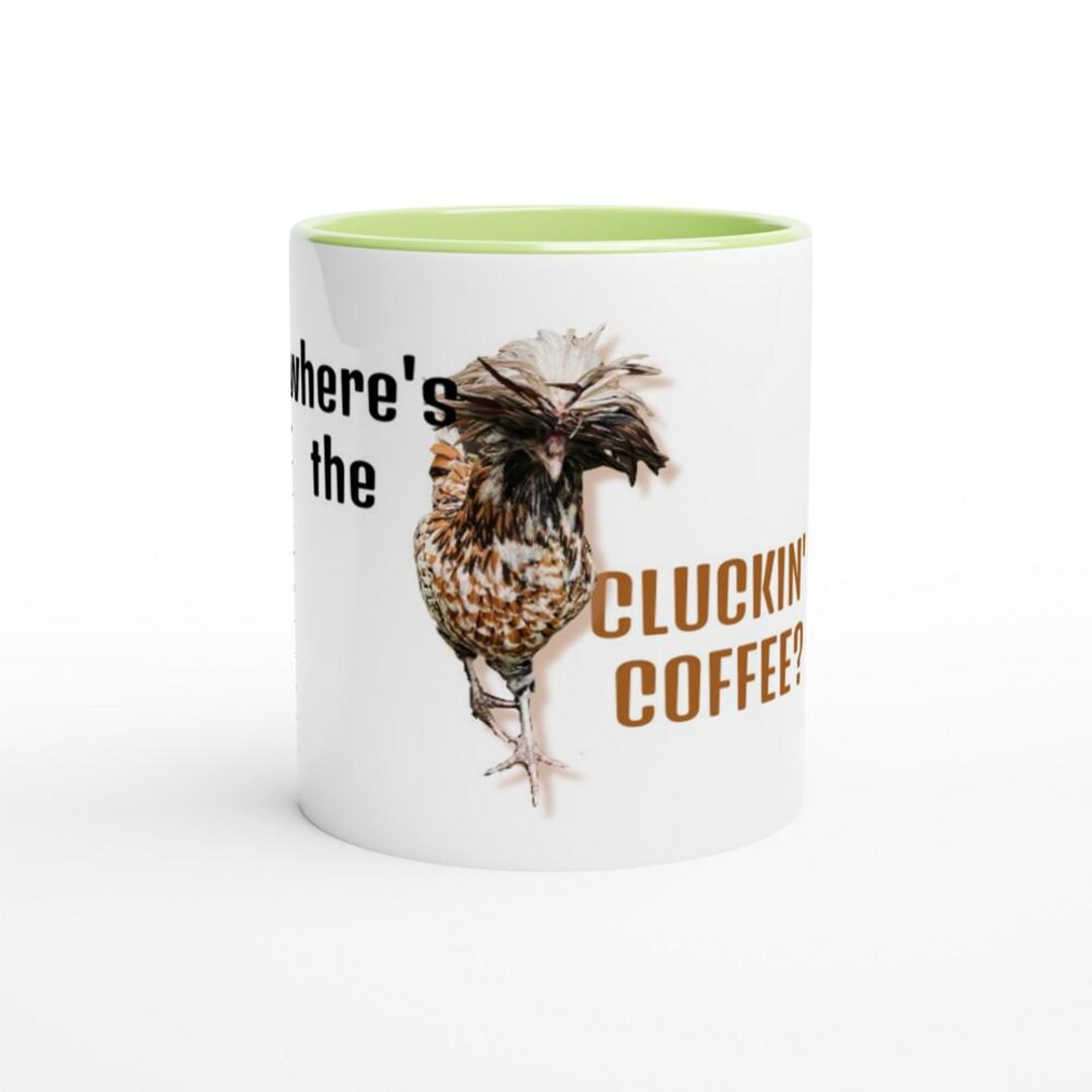 Funny Chicken Coffee Ceramic Mug Ceramic Colour Inside - Etsy