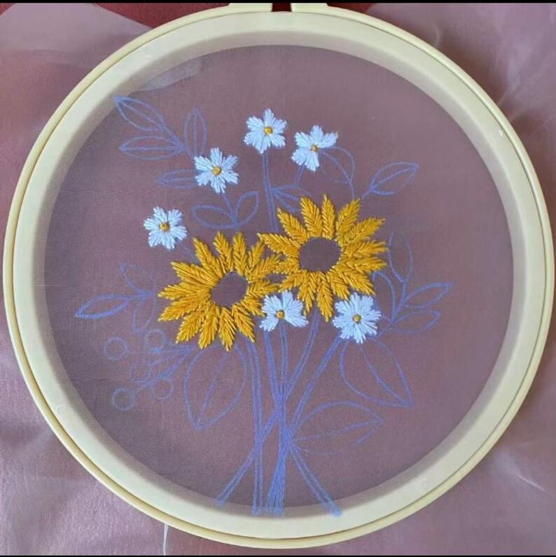 Chinese Style Hand Embroidery, Flower - Etsy