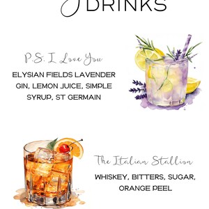 Signature Drink Template - Etsy