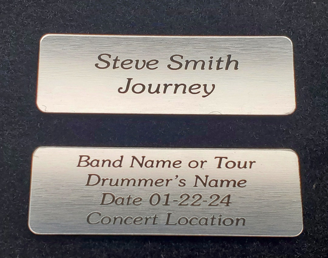 Silver Name Tag for Drumstick Display Project From 3dcarving.com - Etsy