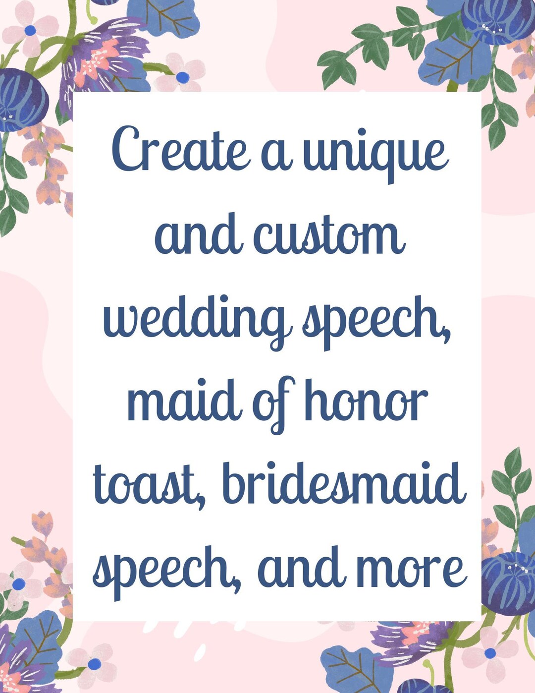 Custom Written Wedding Speech, Wedding Toast, Maid of Honor Speech ...