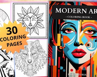 modern art coloring book