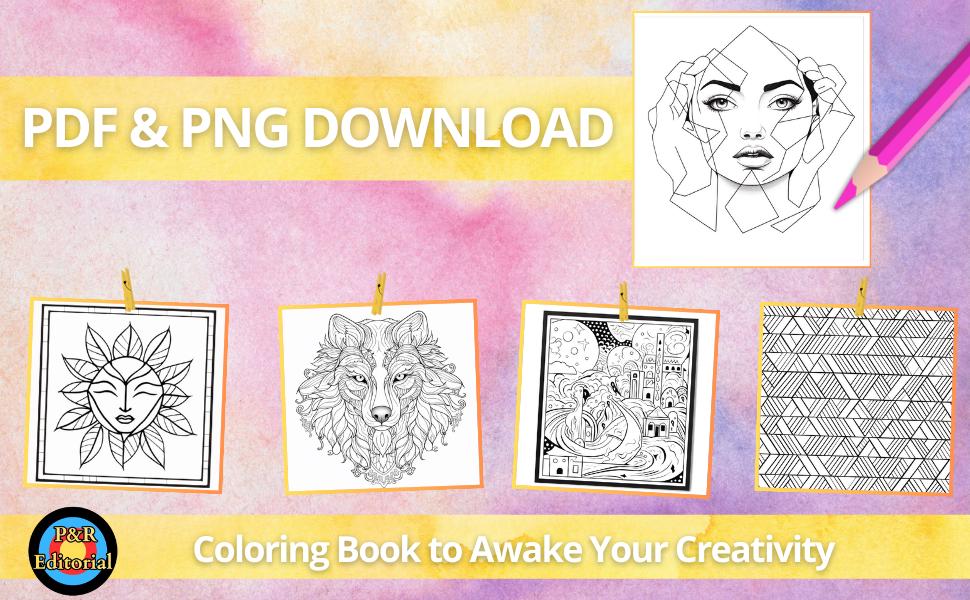 Modern Art: Creative Coloring Book for Relax and Awake the Imagination ...