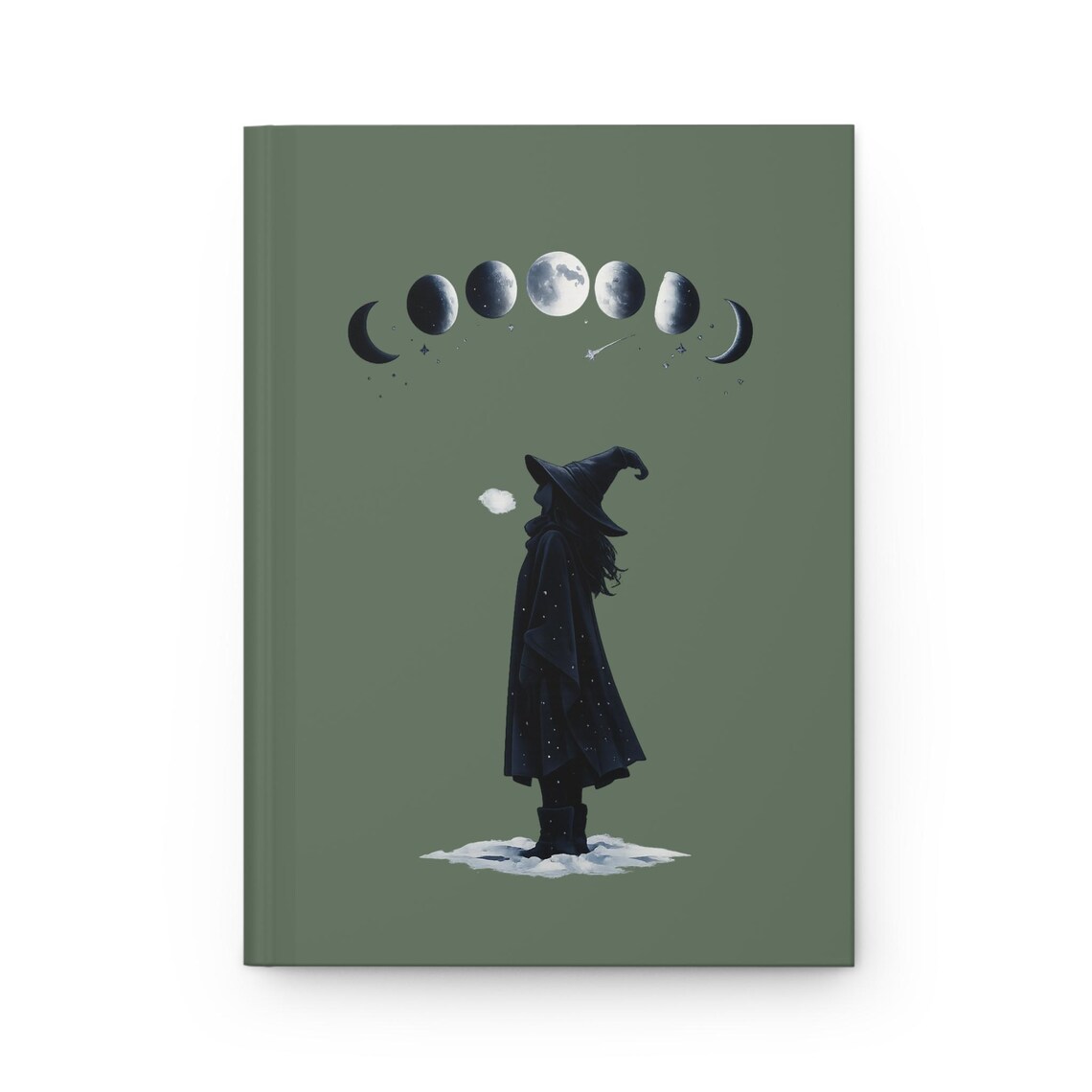 Witch Silhouette With Moon Phases Hardcover Journal | Moonmagic ...