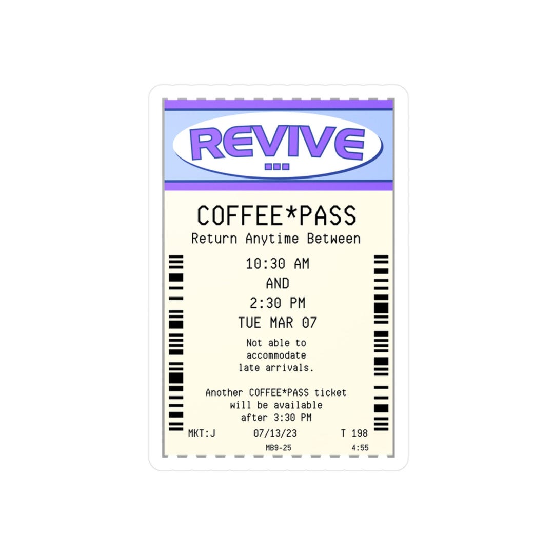 Revive Coffee Pass Sticker - Etsy