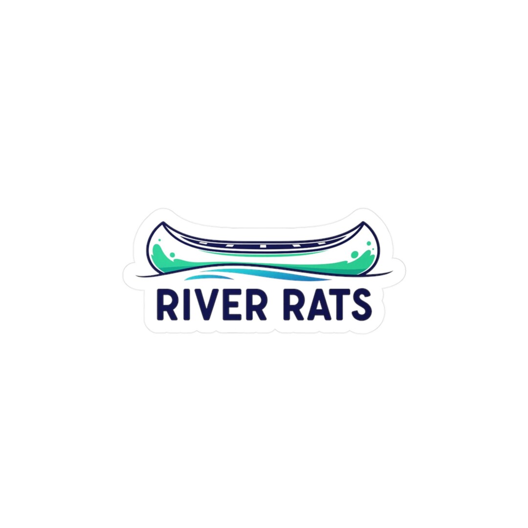 River Rat Canoe Decal Sticker - Kiss-cut Vinyl Decal for Car, Laptop ...