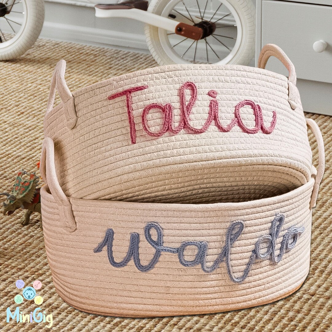 Personalized Baby Basket Nursery Décor Baby Toys Storage Baby Boy Gift ...