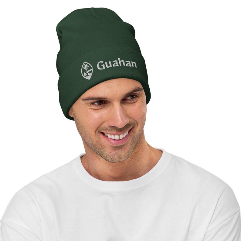 Guahan Guam Seal Chamorro Embroidered Beanie - Etsy